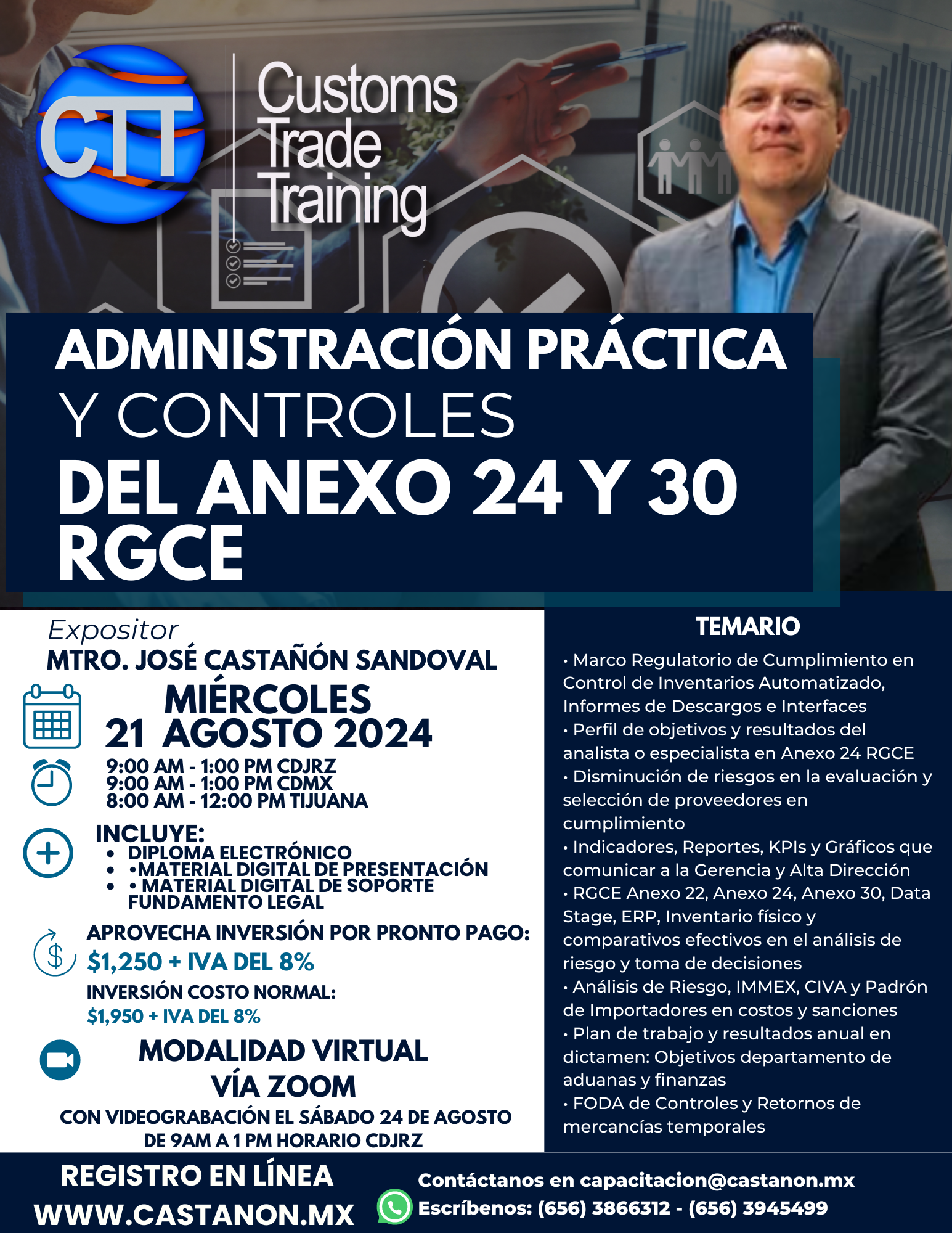 Administración Practica y Controles del ANEXO 24 y 30 RGCE - Customs Trade Training